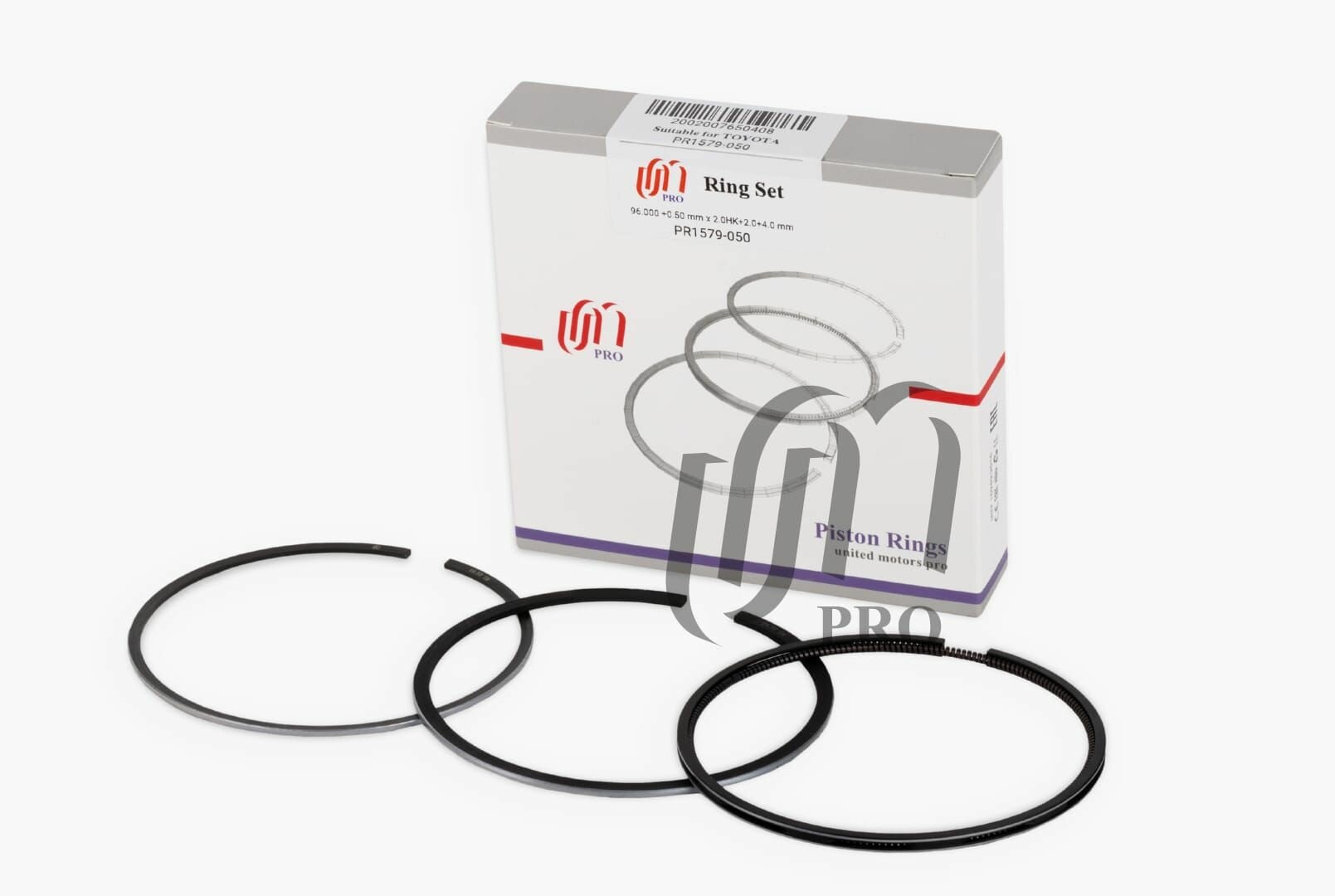 Кольца поршневые 0.50 Toyota 3L d96.0+0.50 2.0HK-2.0-4.0 на 1 цил. UMpro