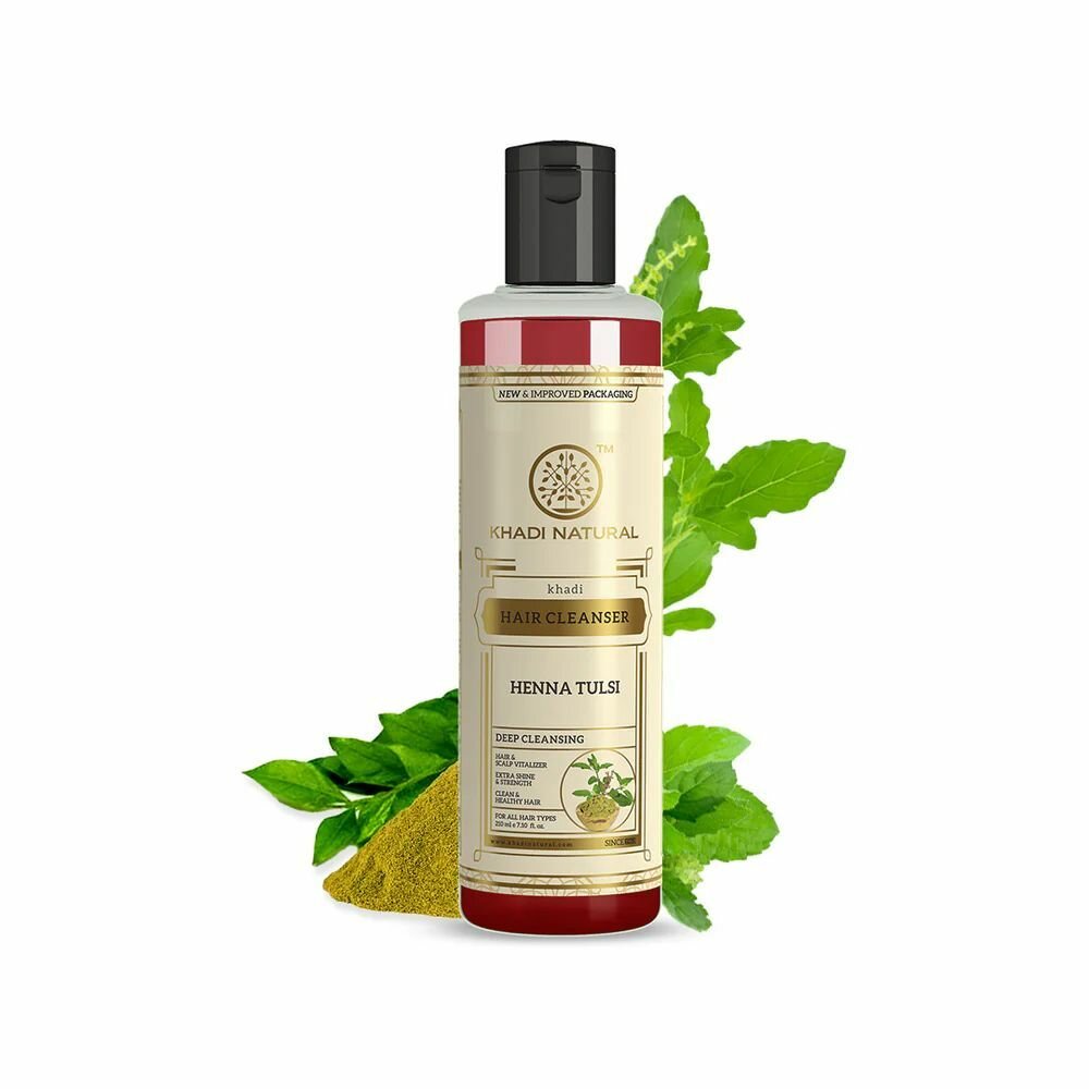 Khadi Henna Tulsi Shampoo/ Кхади шампунь "Хна и Тулси" 210мл.