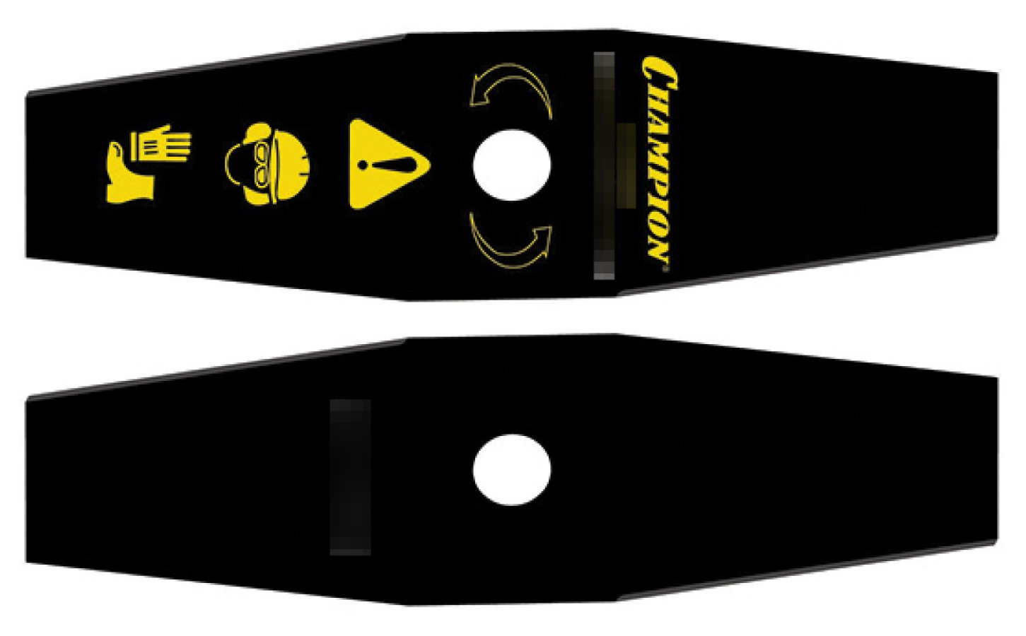 Нож для триммера Champion / Чемпион двухлопастной, для жесткой травы, черный, 2/255/25.4 / садовая техника