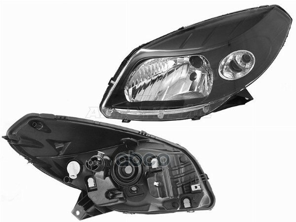 Фара Renault Sandero Stepway 10-14 (Слева/ Галоген/ Ручная регулировка) Sat арт. ST-551-1170L