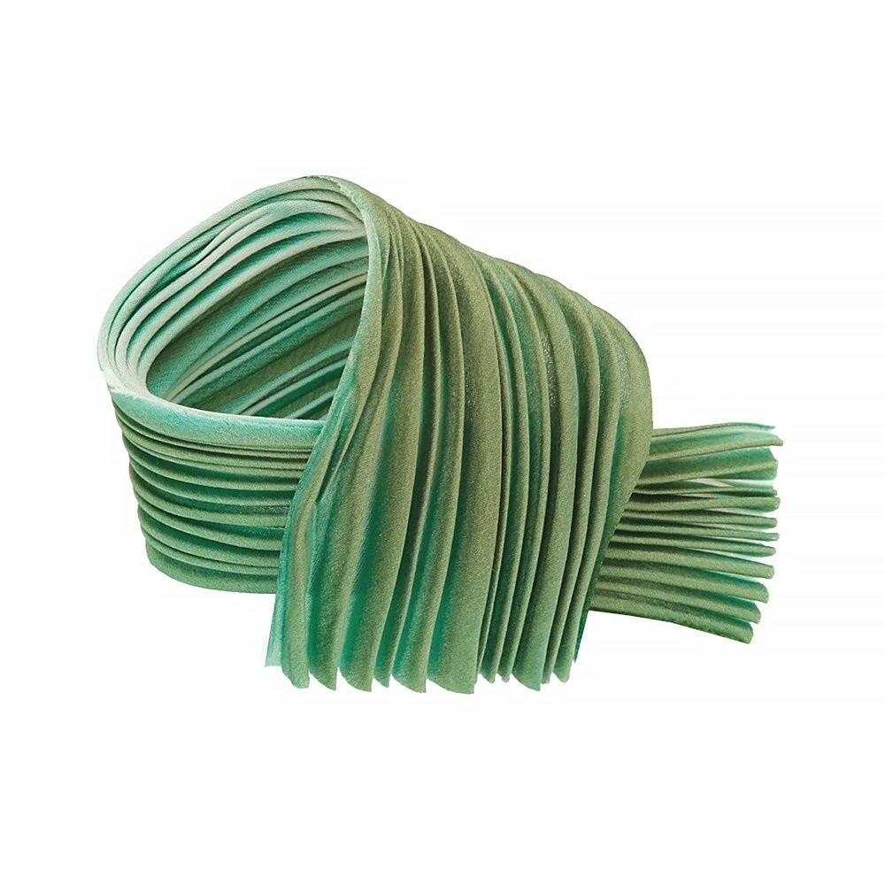 Декоративная лента Floranta "Shibori", 120 мм, 20 см, №130e, зеленая, хаки, белая