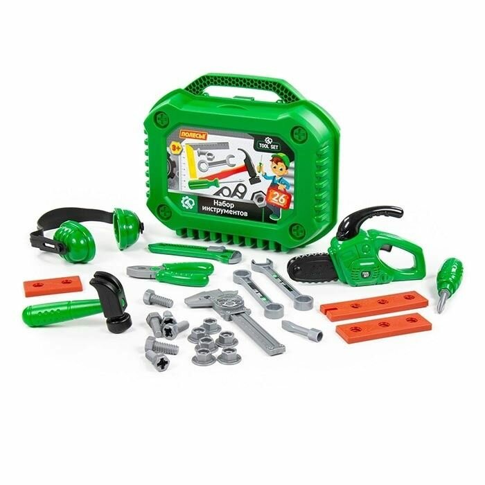 Набор инструментов Полесье №17, 26 элементов, в чемоданчике (89434)
