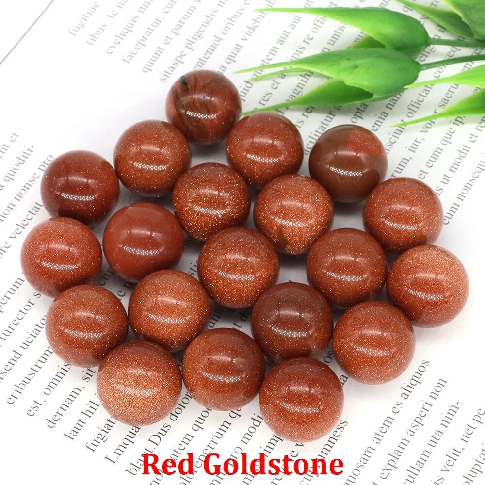 Бусины Red Goldstone 16 мм, шарики коричневые