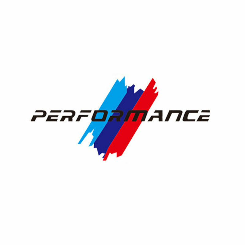 Наклейка на автомобиль БМВ "PERFORMANCE", для белого автомобиля, 15х7см