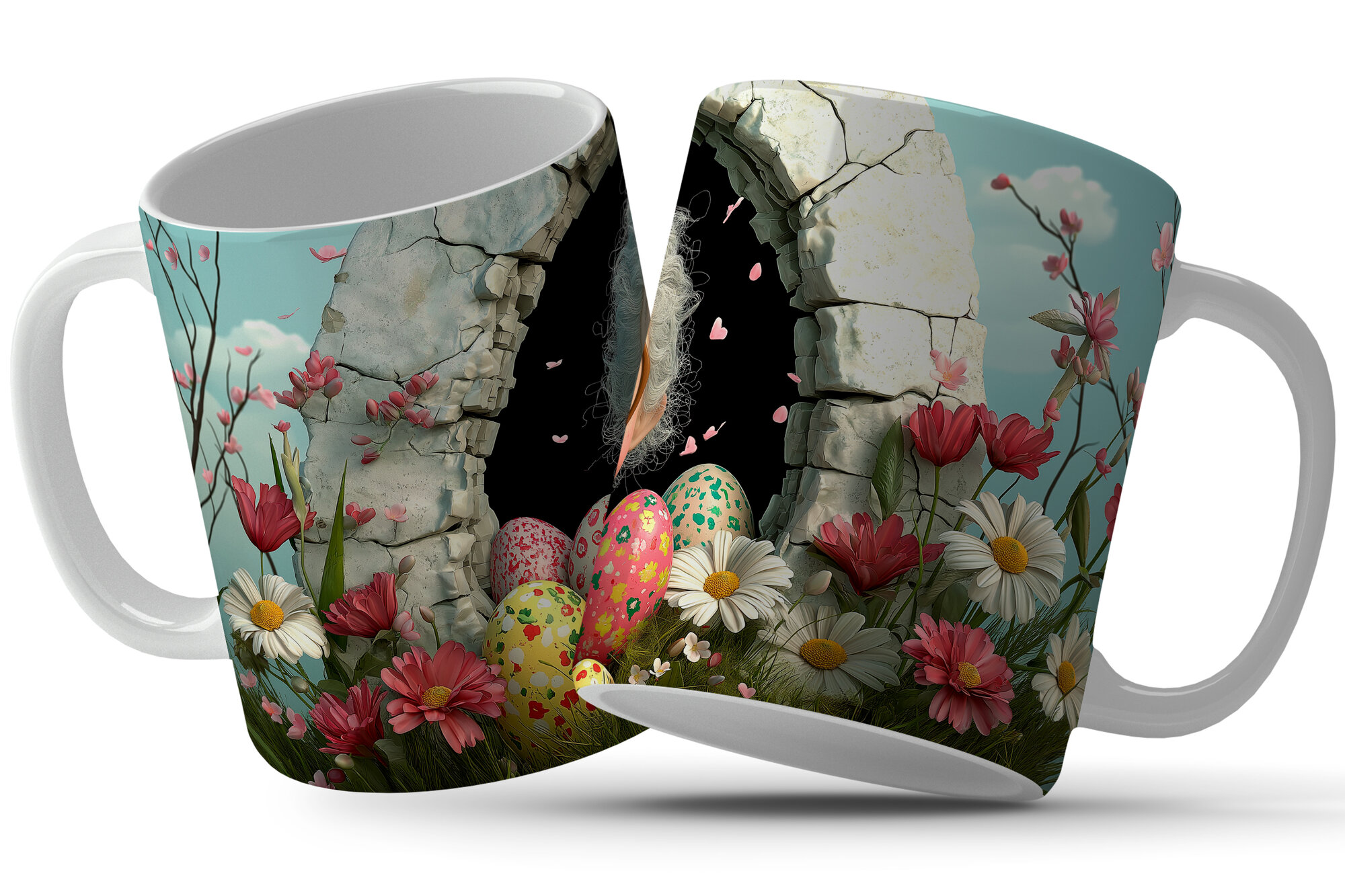 Пасхальная кружка (кружка с праздником Светлой Пасхи), для СВЧ, керамика, 330 мл