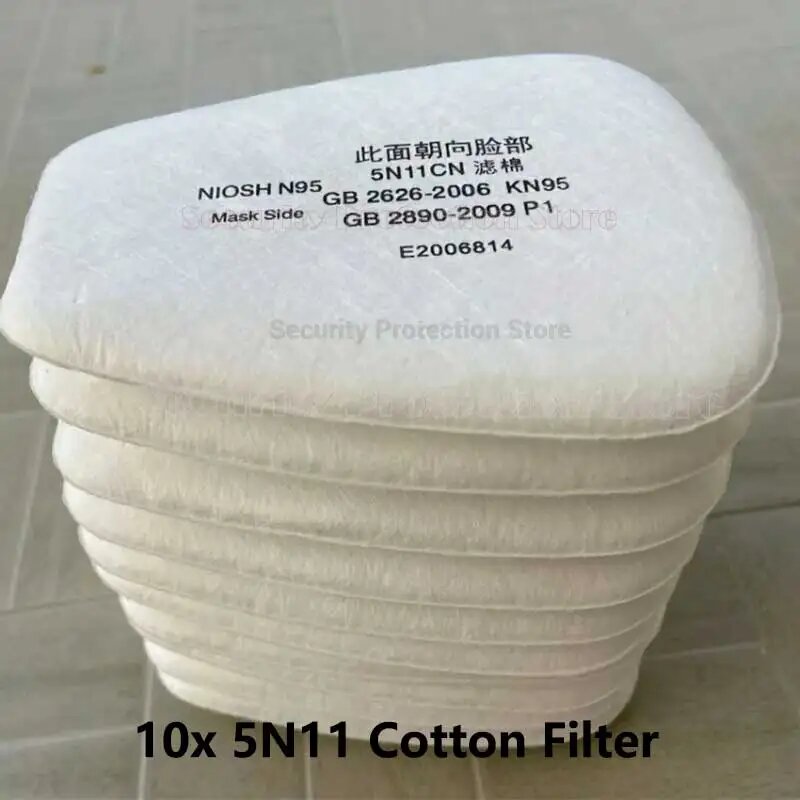 10x 5N11 Cotton Filter, KN95, N95