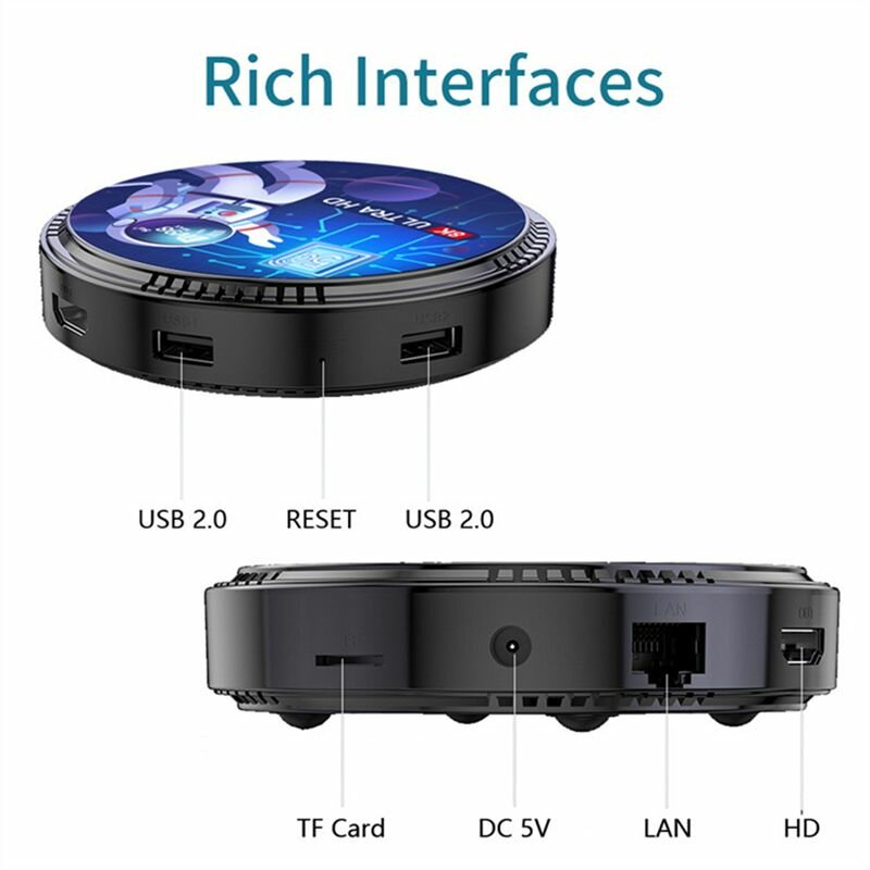 TV98MAX TV Box 4G+32G Allwinner H618 Android 12 Smart 2.4G+5G WIFI+Blutooth5.0 H265 TV98 медиаплеер вилка США