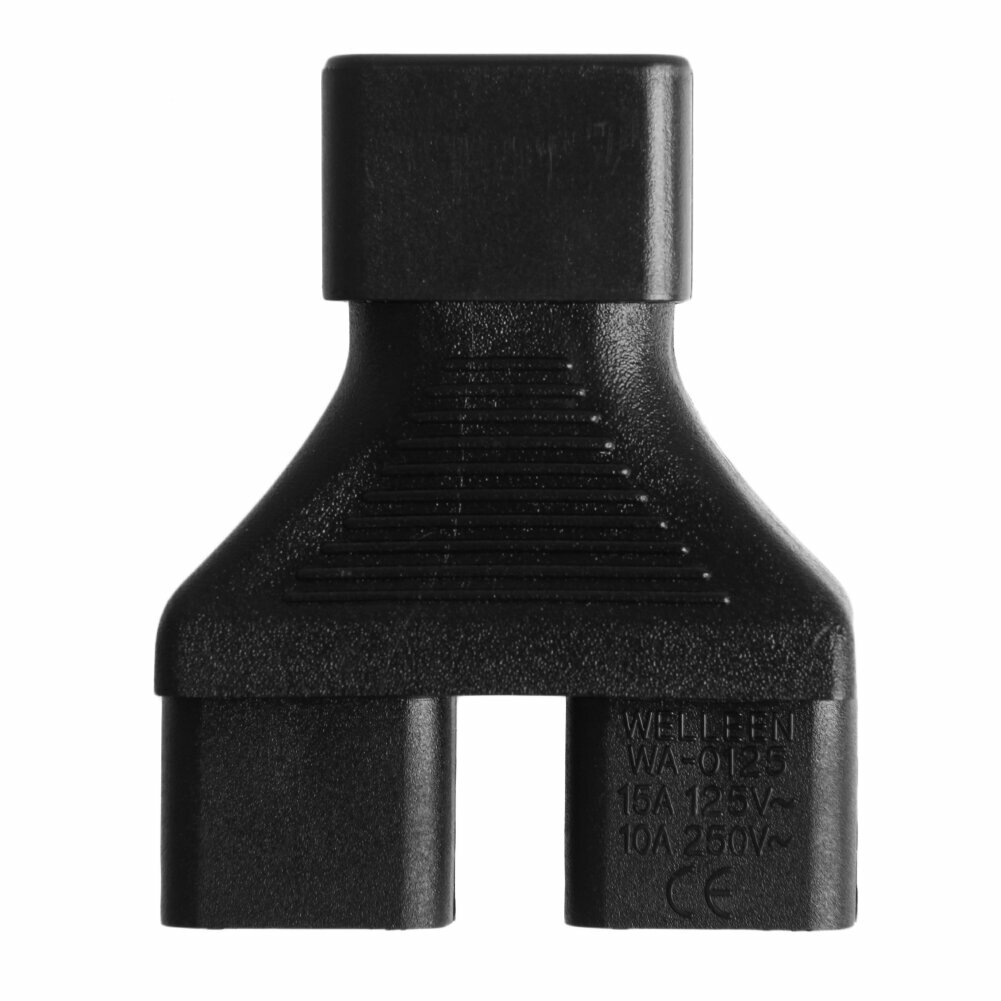 IEC 320 C14 «папа» на 2x C13 «мама» Y-образный кабель-разветвитель Адаптер питания IEC