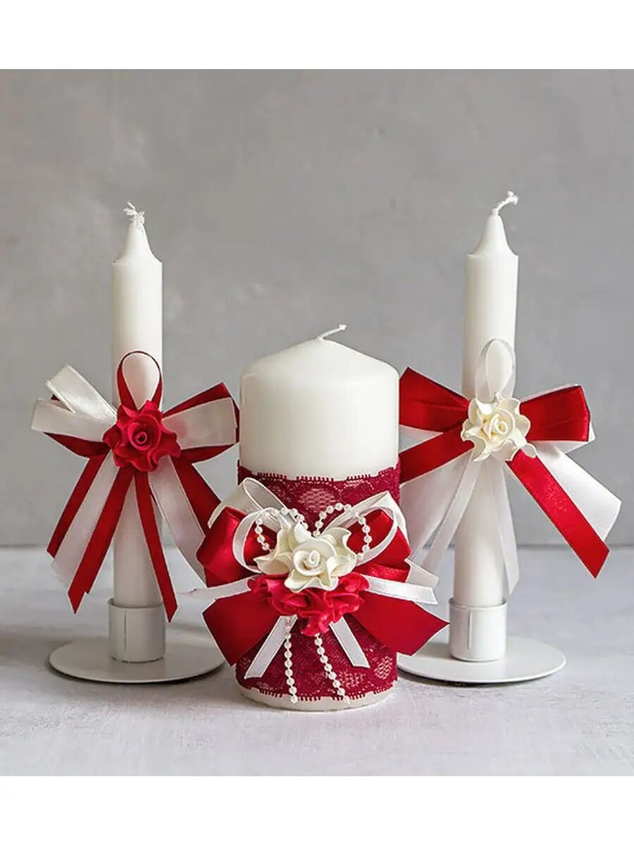 Семейный очаг на свадьбу свечи свадебные для молодоженов домашний очаг, набор 3 свечи