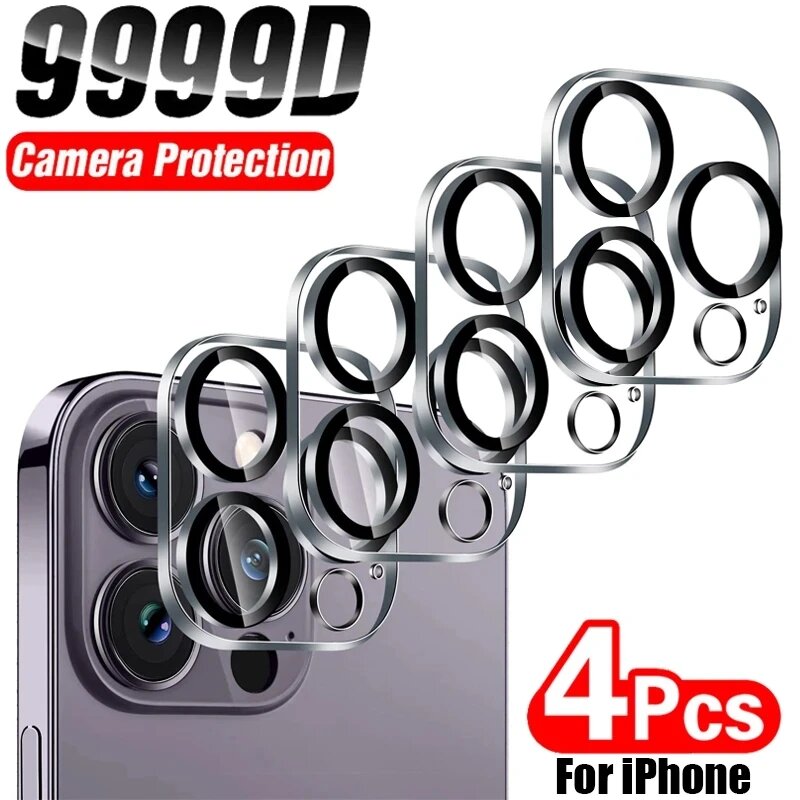 Набор Из 4 Защитных Стекол HD Для Задней Камеры iPhone 14, 13, 12, 11 Pro Max, For iPhone 15 Pro