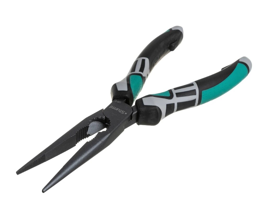 Длинногубцы Sturm! 200мм, CrV, тефлоновое покрытие, TPE рукоятки