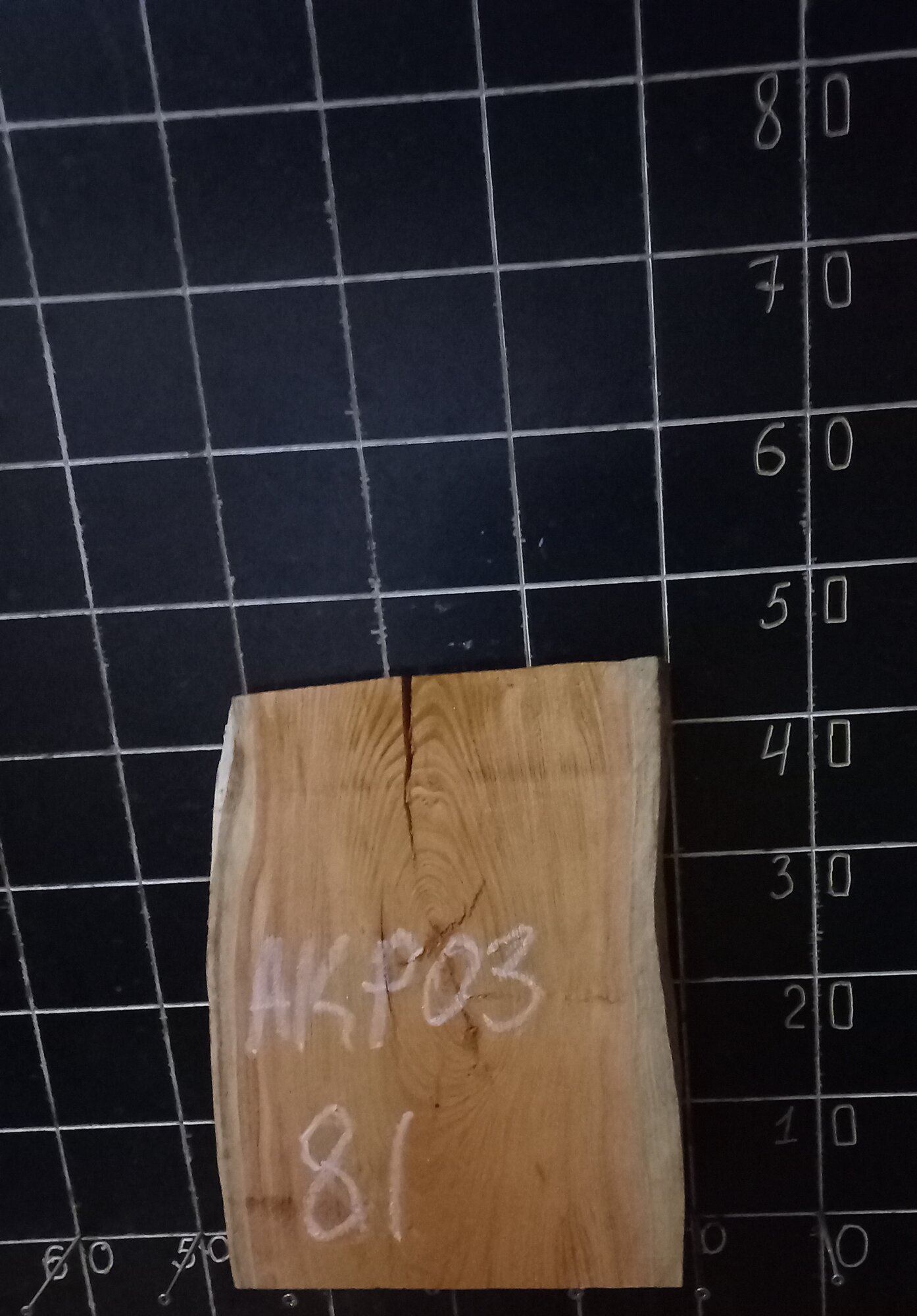 Слэб из массива дерева акация розовая №81, 3*33*40 см, ДОКЛЕС