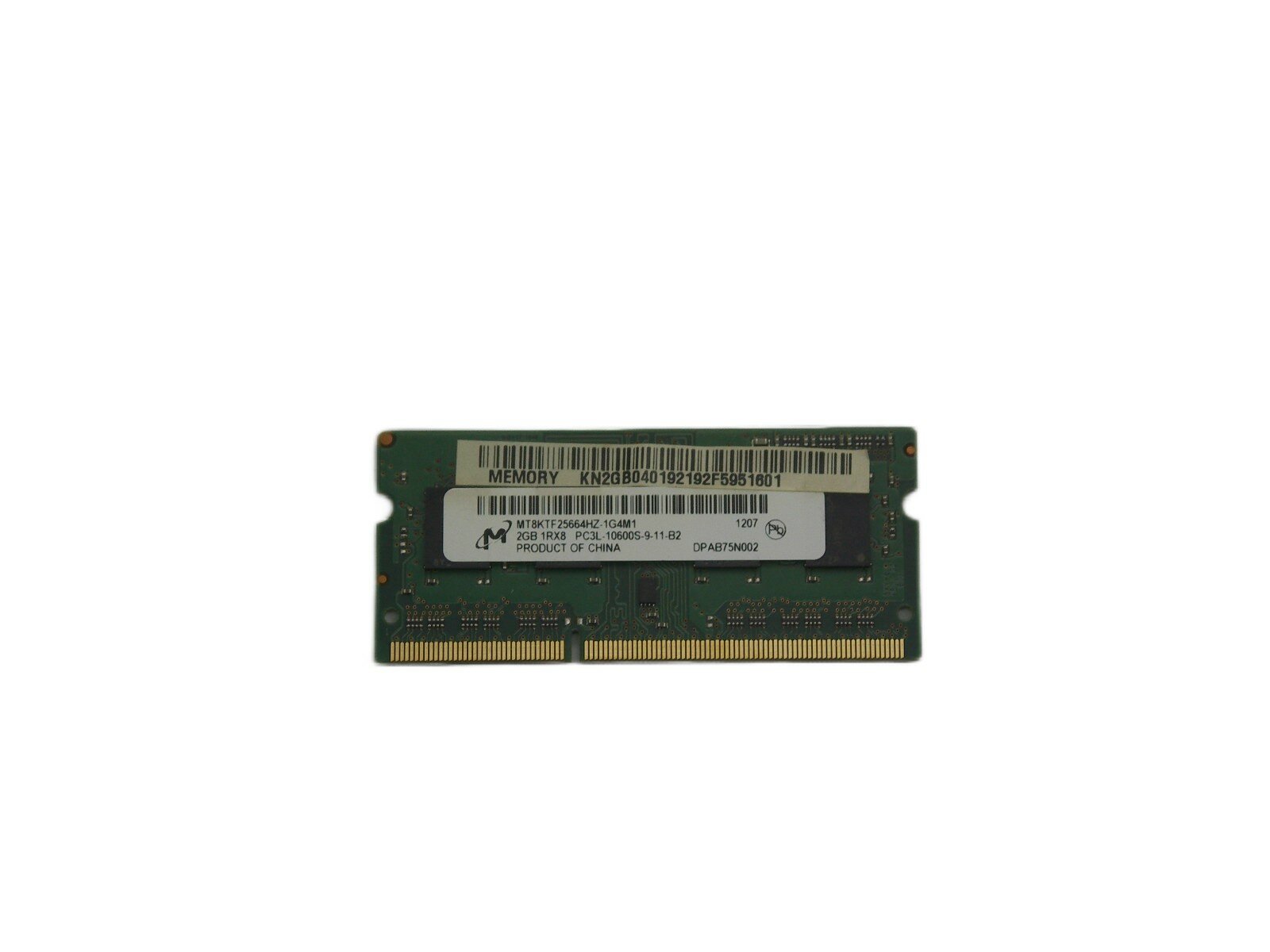 Оперативная память SODIMM 2Gb, DDR3L 1333MHz, Micron MT8KTF25664HZ-1G4M1