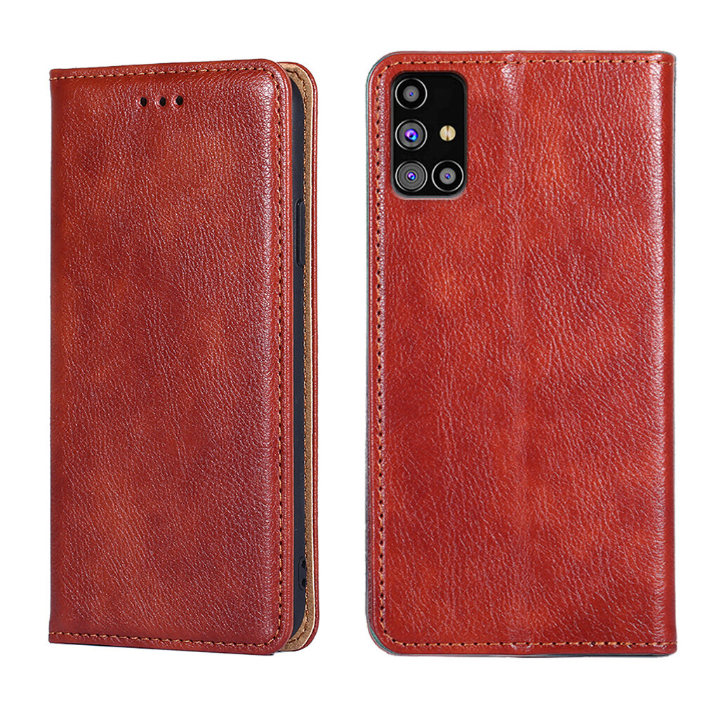Чехол-книжка MyPads для Samsung Galaxy M31s (SM-M317F) / Самсунг М31s,(коричневый)