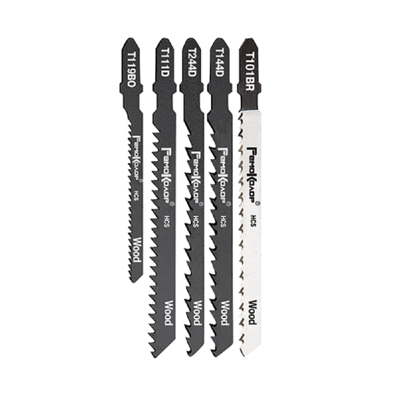 Полотна для электролобзика по дереву, набор 5 шт, резка древесины и чистый срез