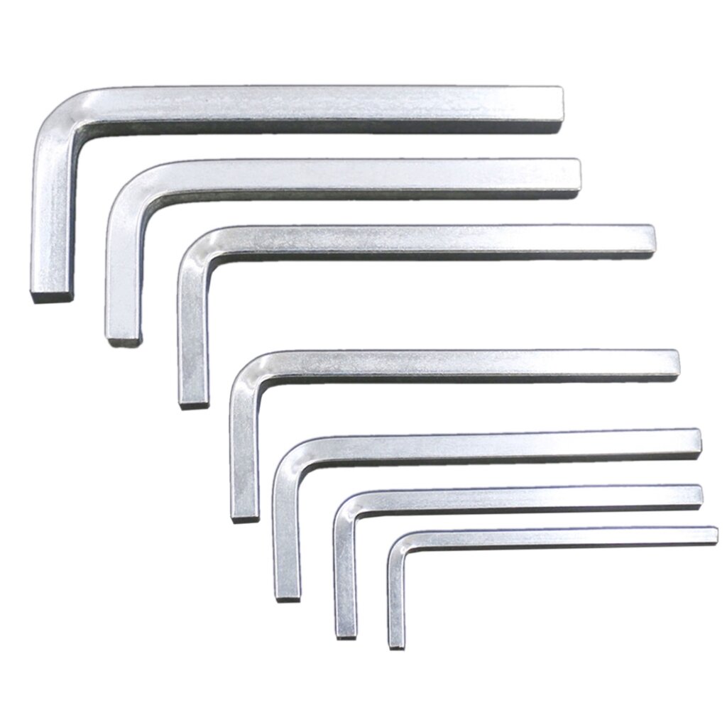 Набор Гаечных Ключей L-Образной Формы с Квадратной Головкой из 7 предметов, Хромированный Гаечный Ключ С Квадратной Головкой Из Ванадиевой Стали для Винтов с Карманными Отверстиями