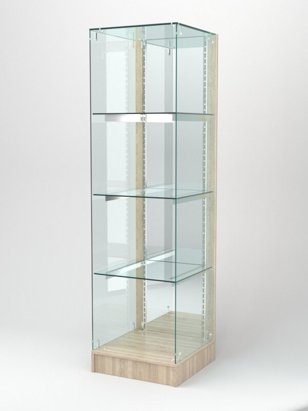 Витрина "астерия ХИТ продаж" №4 (без дверки, задняя стенка - зеркало), Дуб Сонома