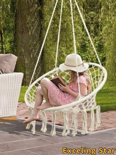 Уличная плетеная подвесная корзина, садовые качели, грузоподъемность 150 кг