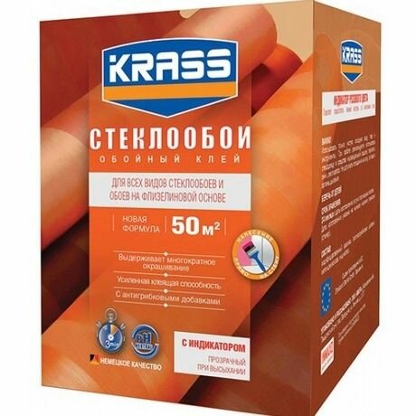 Клей KRASS "Стеклообои", 50 м2, 500 г