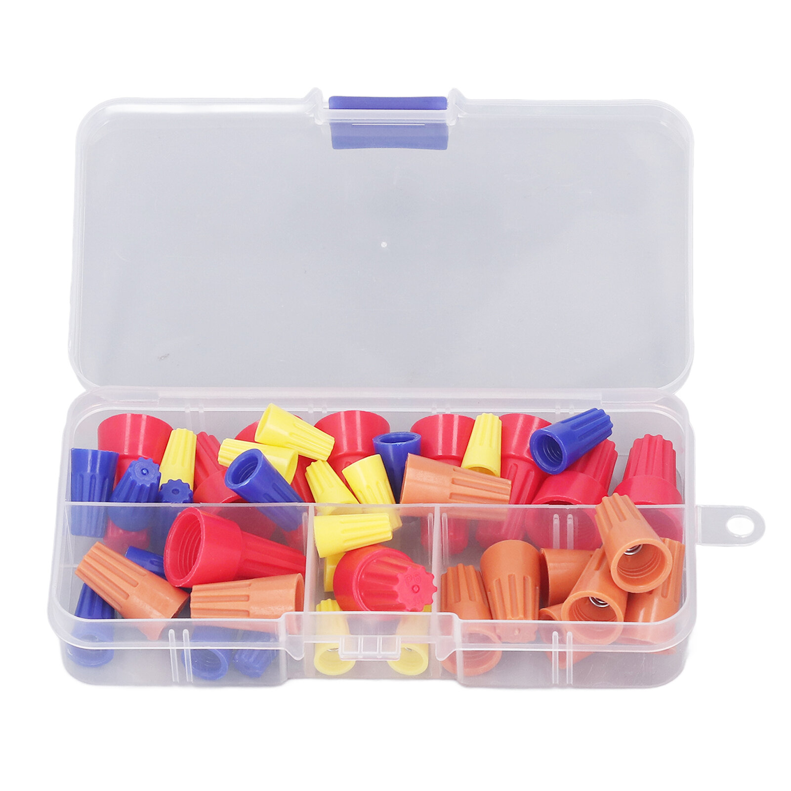 40 шт. витых соединителей для электрических проводов, гайки для соединителей с закрытым концом, 4 типа, винтовые клеммы