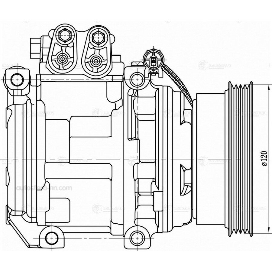 LUZAR LCAC0804 Компрессор кондиц. для а/м KIA Cerato (04-) 1.6i (LCAC 0804)