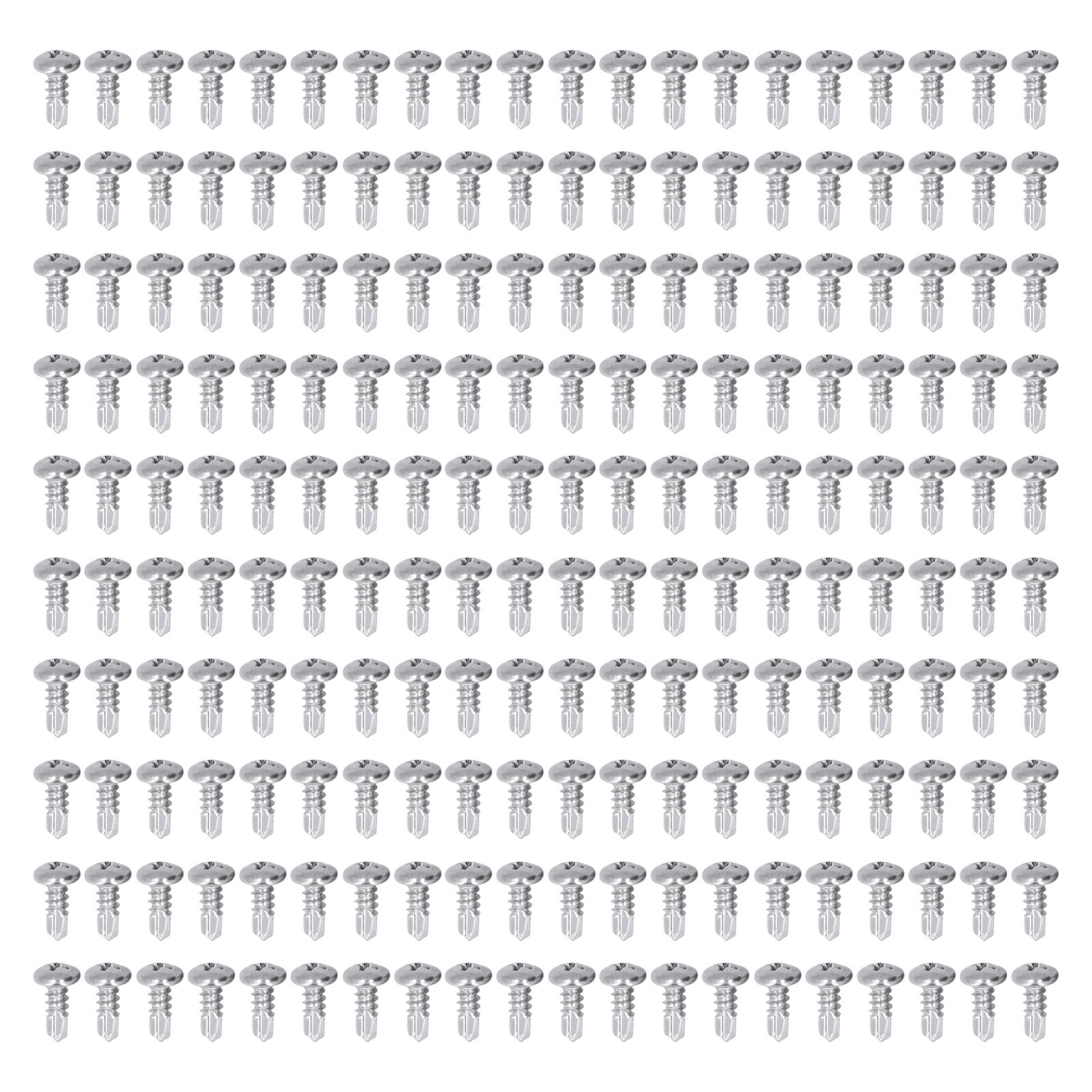 Набор крепежных элементов: 200 саморезов из нержавеющей стали с круглой головкой, размер M4.8x13.