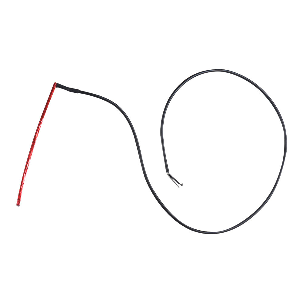 Пассивный пьезо-фильмовый пикап под седло ультратонкий красный для акустической гитары без разъема, толщина 1мм, ширина седла 2.3мм, длина провода 33.5см, длина металлической палки 6.5см, вес 3г, материал проволока + металл, 1шт в упаковке