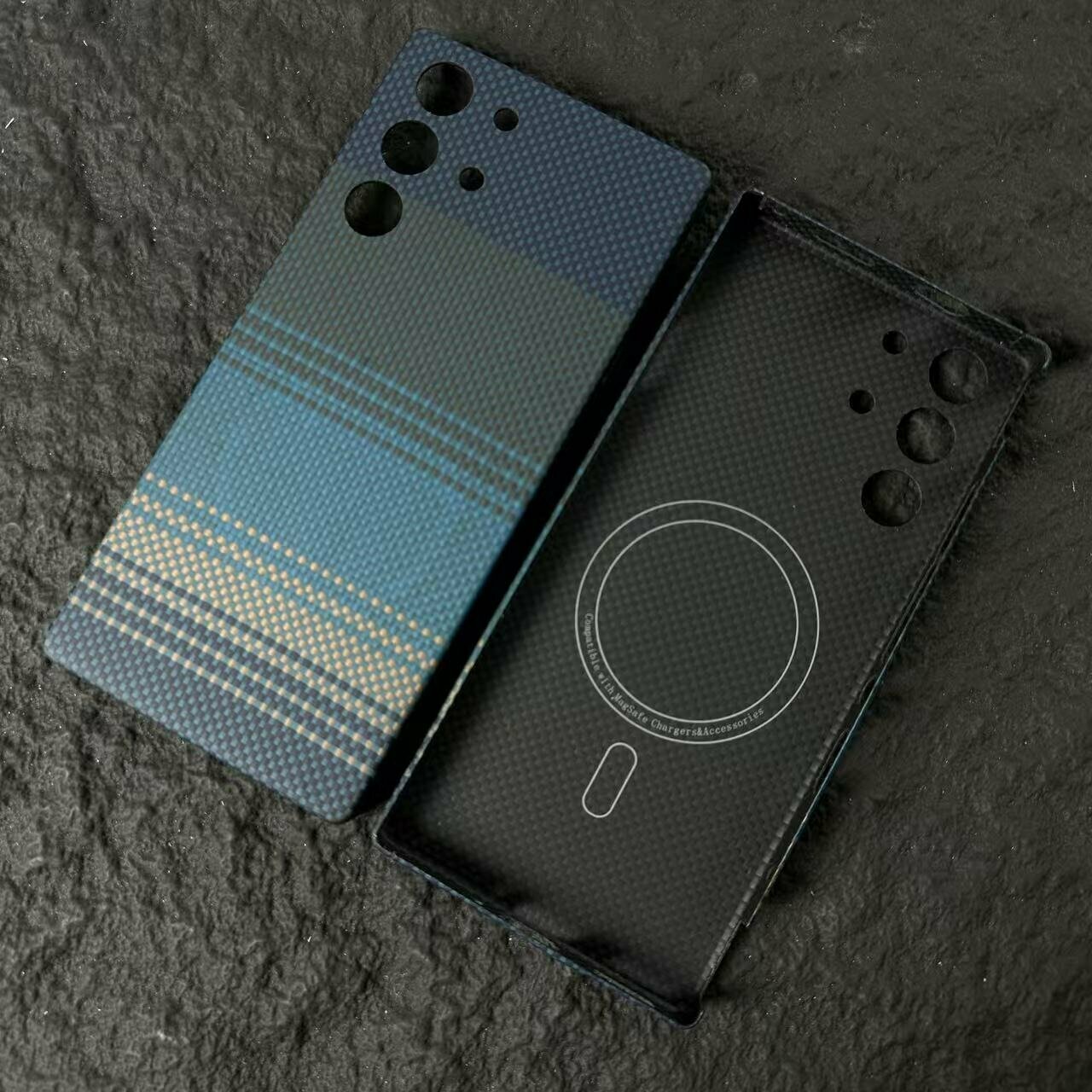 Карбоновый чехол Carbon Shield для REDMAGIC 10/10S Pro с Magsafe Moonrise Blue