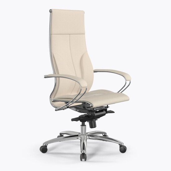 Кресло руководителя Метта Samurai Lux New Молочный