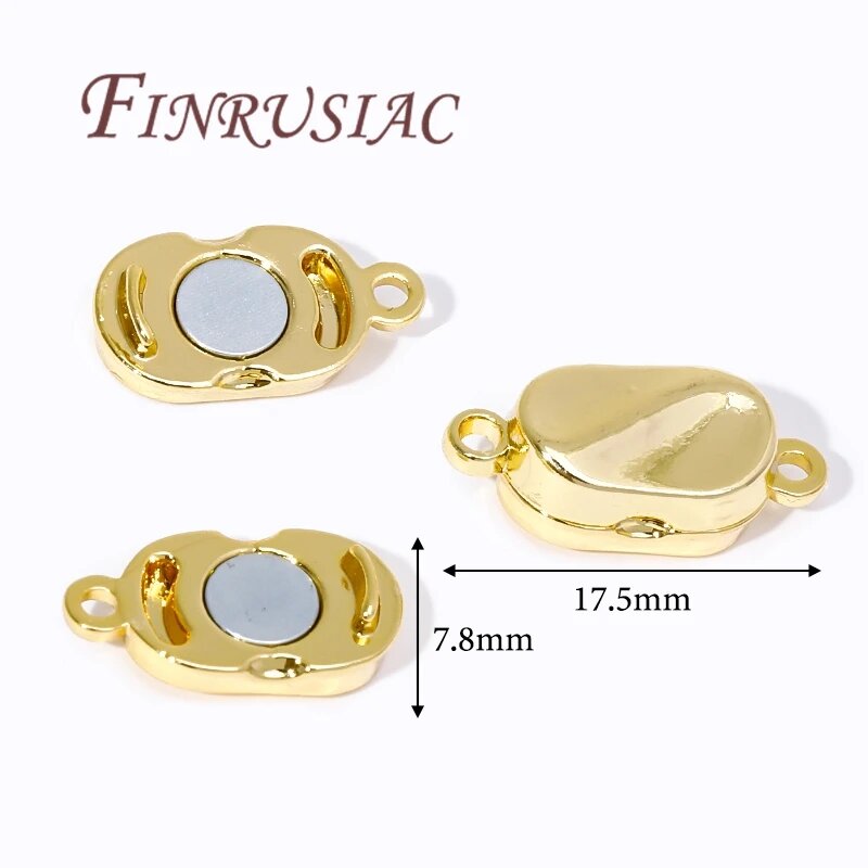 Позолоченные замки для браслетов FINRUSIAC, 2 штуки 2 pieces, 18K Gold Plated