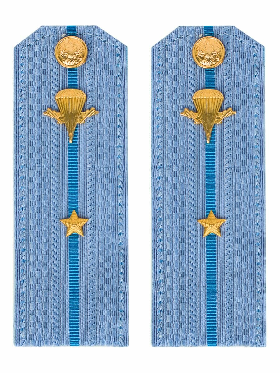 Погоны МО ВДВ голубые на рубашку Младший Лейтенант