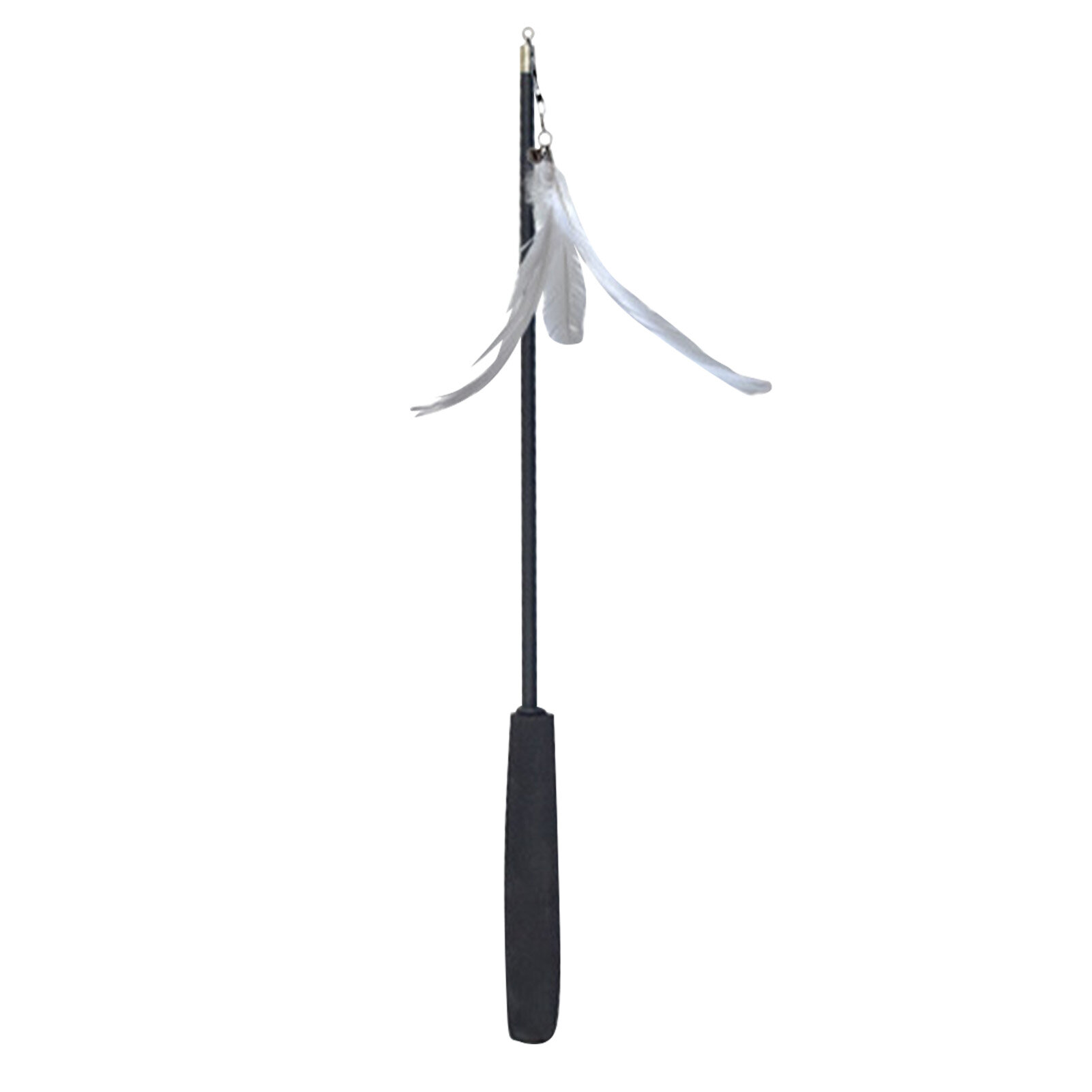 Игрушка-дразнилка для кошек, уменьшающая скуку, забавная интерактивная игрушка-дразнилка для котят с перьями и колокольчиком для товаров для домашних животных 1,8 м / 5,9 фута (3 головки перьев)