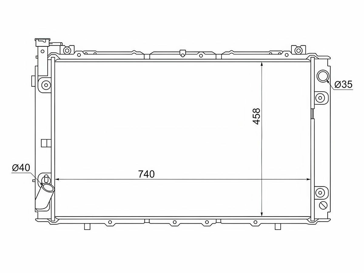 Радиатор охлаждения двигателя для Ниссан Патрол арт NS000Y60D SAT