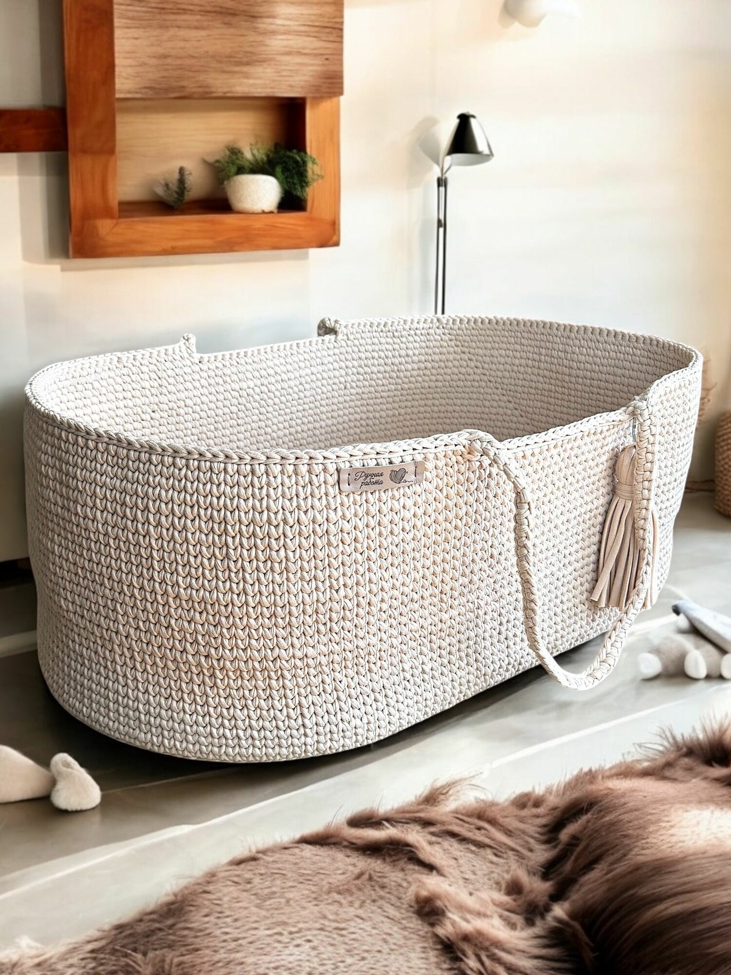 Вязаная эко люлька для новорожденного