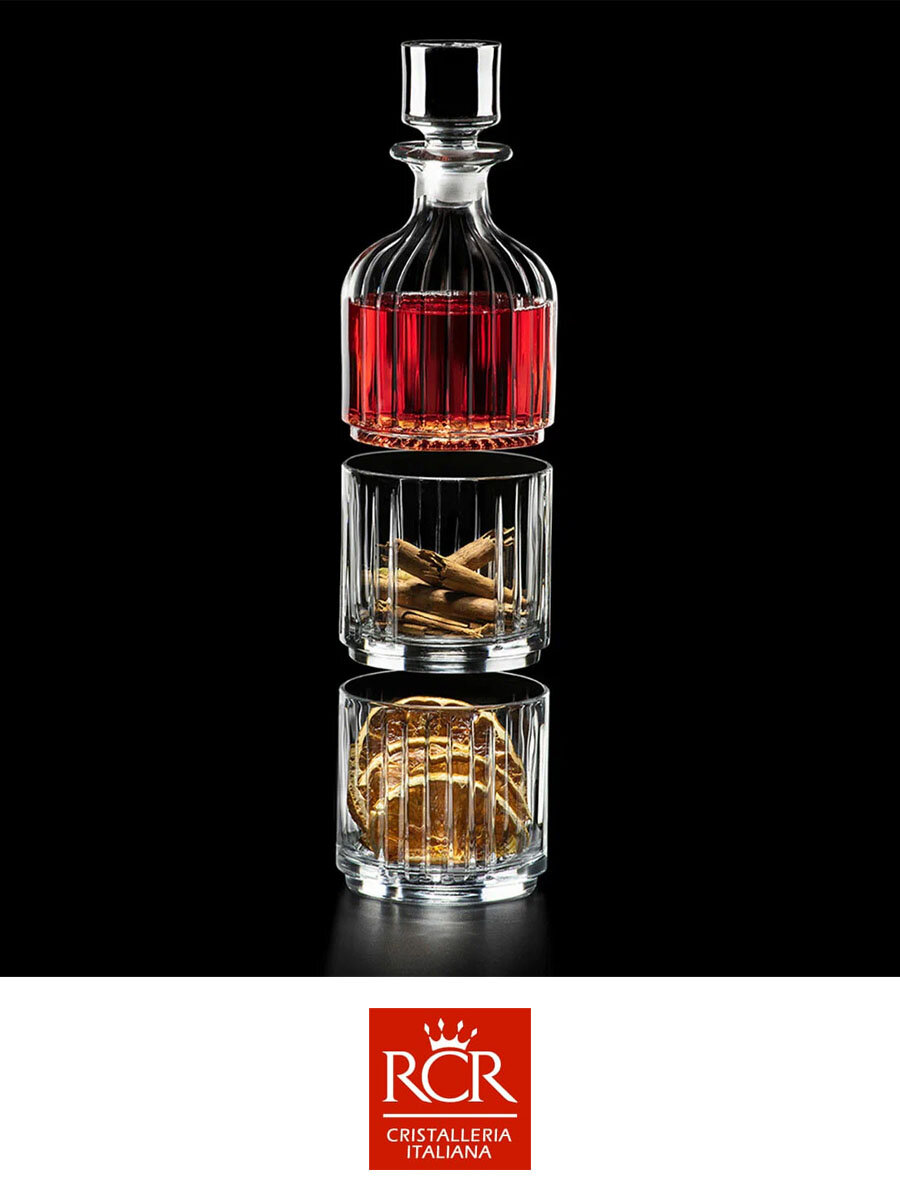 Набор для виски RCR Cristalleria Italiana Combo, 3 предмета, хрустальное стекло Luxion®