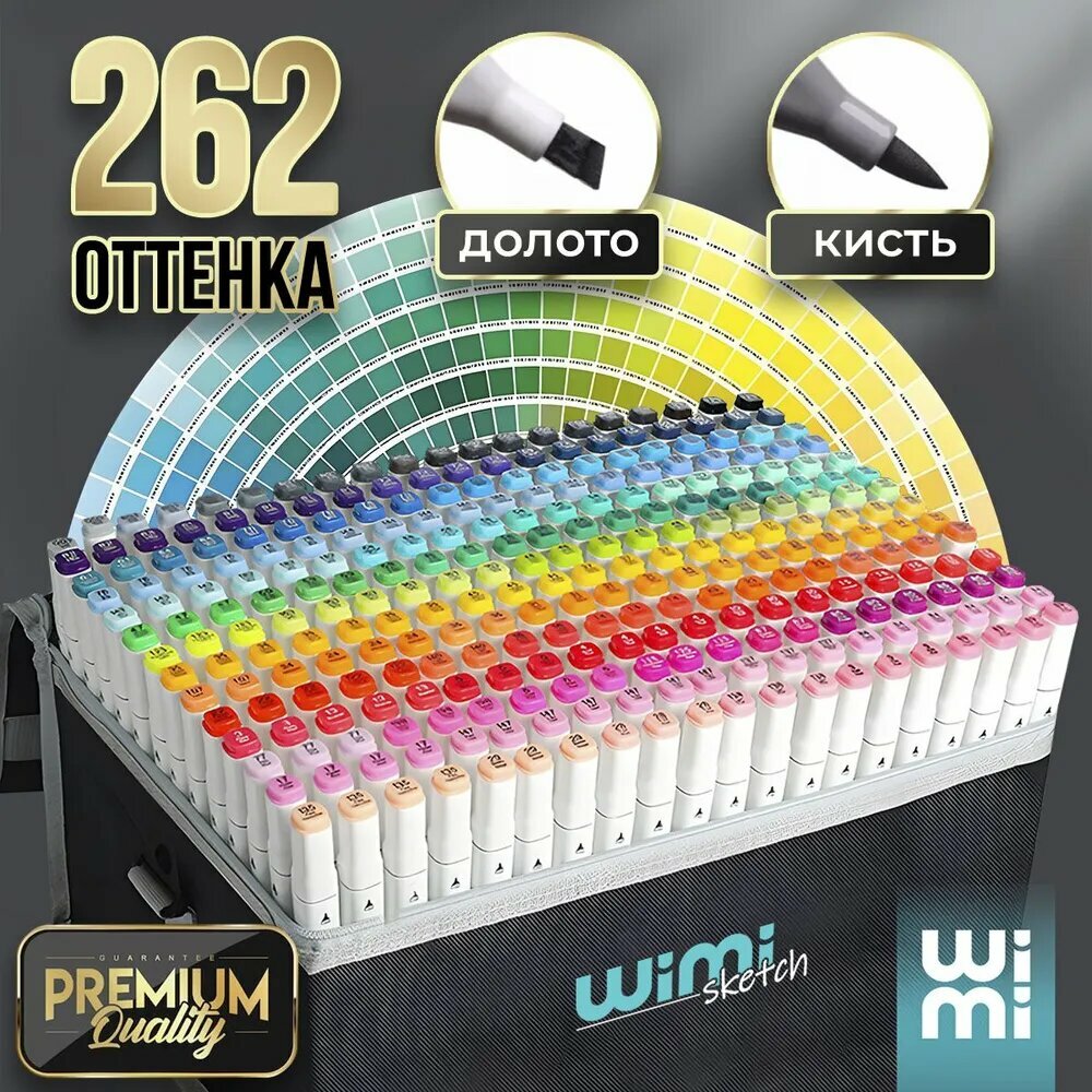 Набор маркеров Спиртовой, толщина: 1 мм, 262 шт.