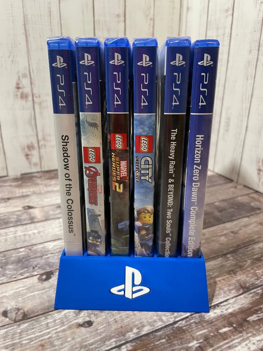 Подставка для 6 дисков PS синяя