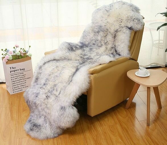 Шкура овечья натуральная, шкура на пол, коврик, накидка на диван,70*200cm