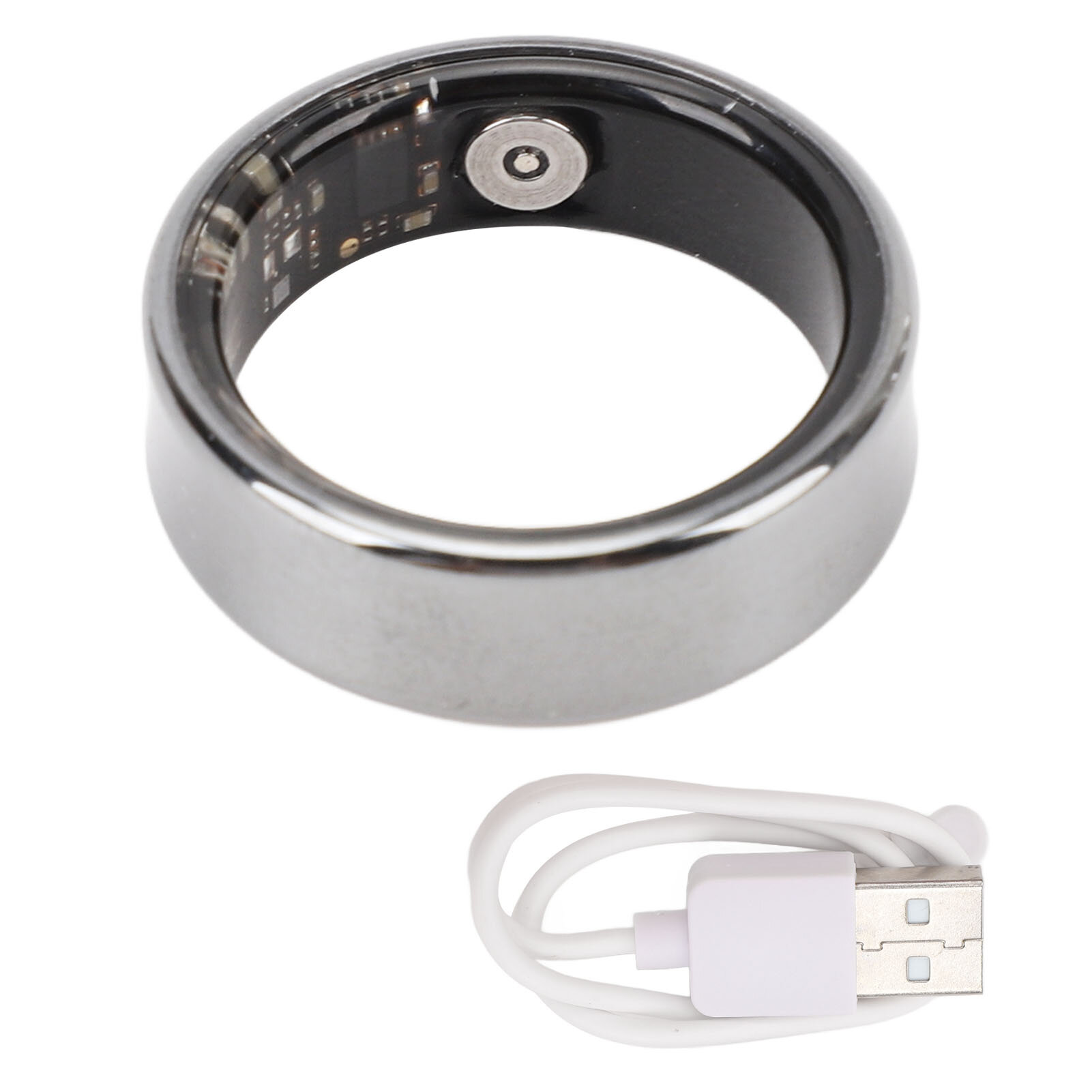 Smart Ring IP68 Water Proof Sleep Monitoring Multi Sport Mode Health Fitness Tracker for Android 5.0 IOS 10.0 Size 12