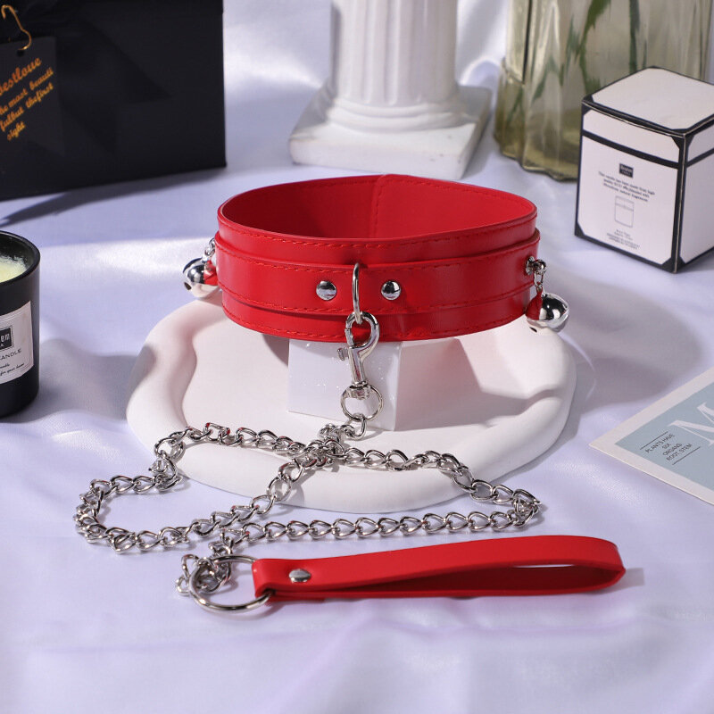 Секс игрушки колокольчик наручники ошейник тяга цепь связывание сдержанность костюм наказание обучение взрослые товары