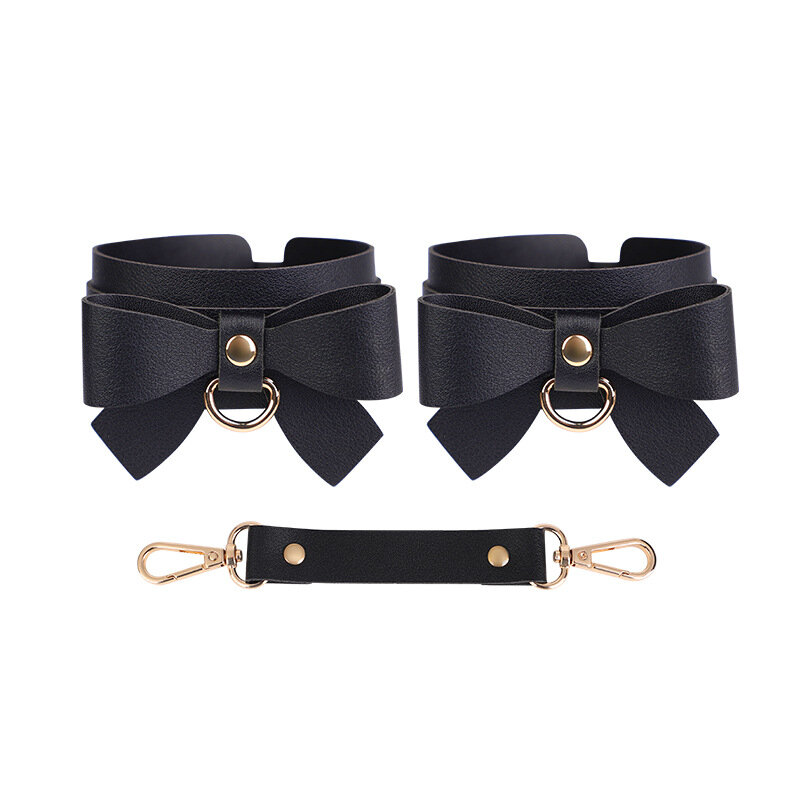 Sm реквизит набор из 5 предметов бант сексуальный кнут ПВХ кляп женский раб тяговый ошейник сдержанность наручники