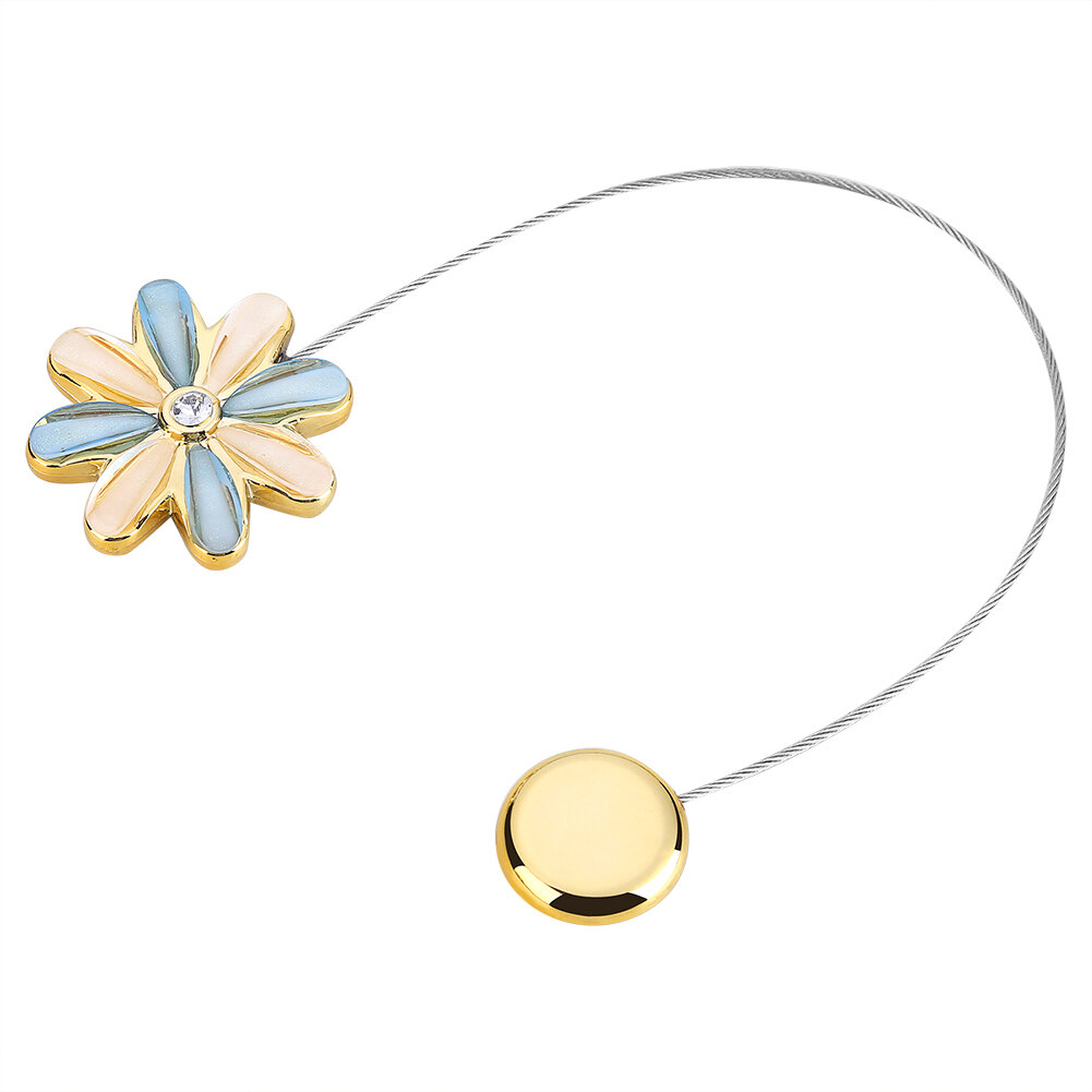 Crystal Magnetic Flower Curtain Clip Buckle Belt Holder Tie Accessories Home Decoration #1