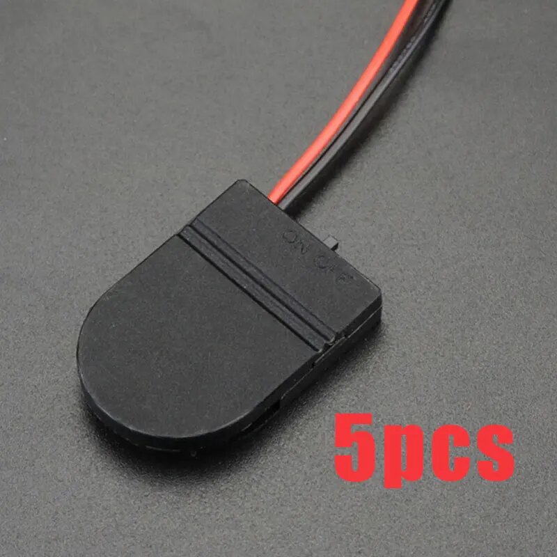 5 шт. Cr2032 коробка-держатель для батарей 2032 чехол для батарей для монет с одним Black 5pcs