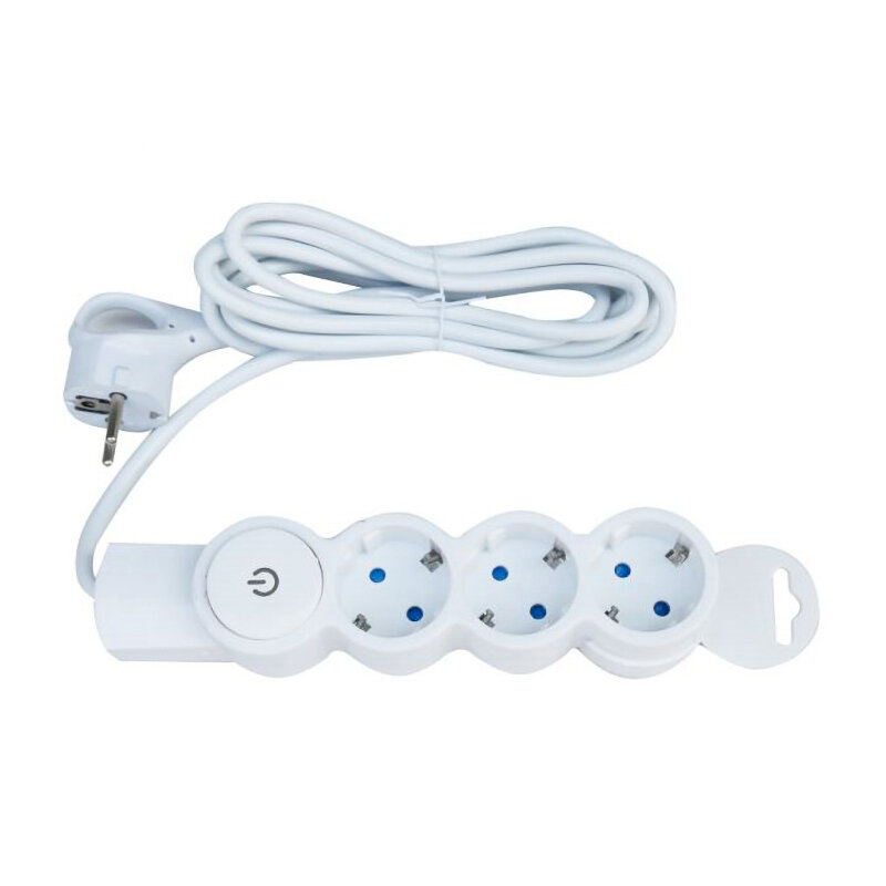 Удлинитель спутник 3 гнезда с заземлением с выключателем 4,5 м