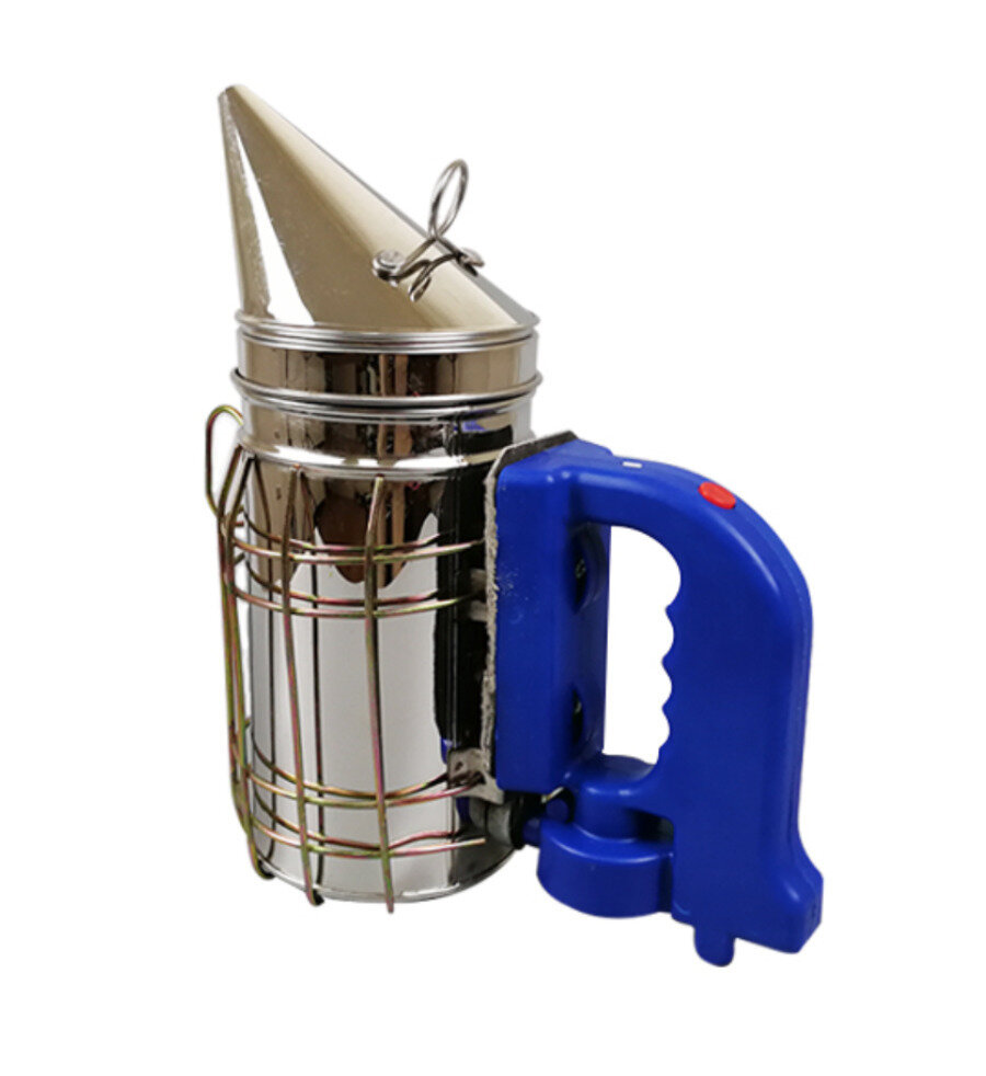 Электрический дымарь для пчел с аккумулятором, хромированный, синий, длина 268 см