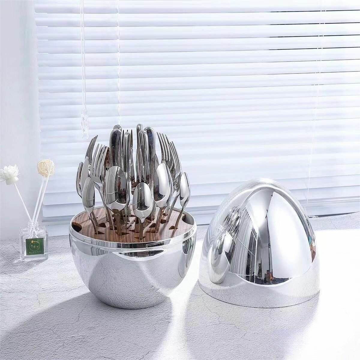 Набор столовых приборов Серебряные яйца из 24 шт.