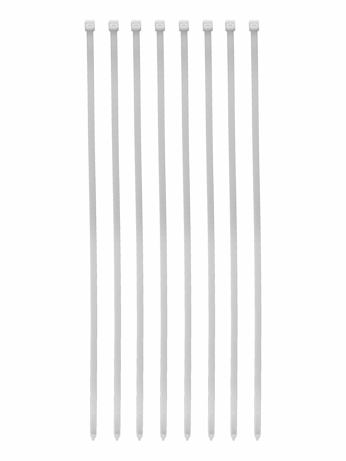 Хомуты Сибртех 500 х 8 мм, из прочного нейлона, белые, 50 шт 45589