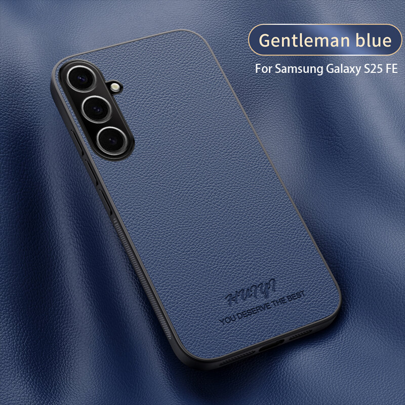 Чехол для Samsung Galaxy S25FE / Самсунг Галакси С25ФЕ антиударный Защитная оболочка, кожа поверхность, OблoЖкa, искусственная кожа, защита камеры, ударопрочный, Samsung, Samsung Galaxy S25FE, blue