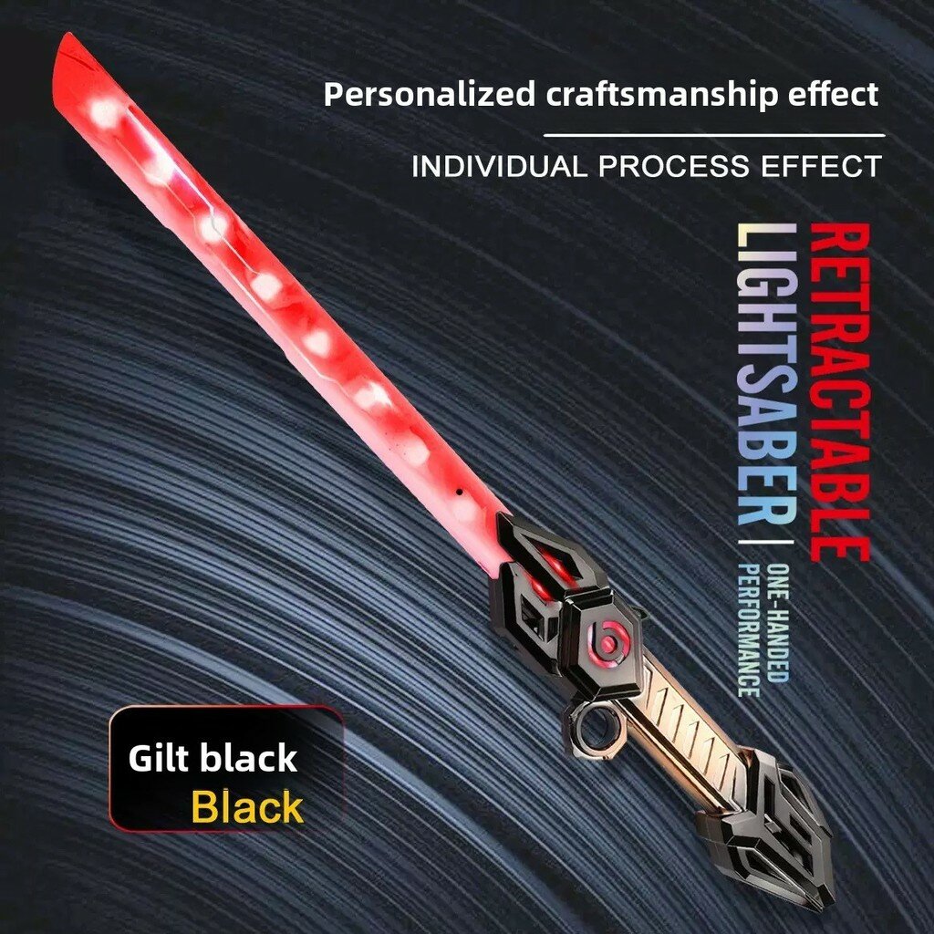 Laser sword light up двусторонний с лазерным шоу для детей black