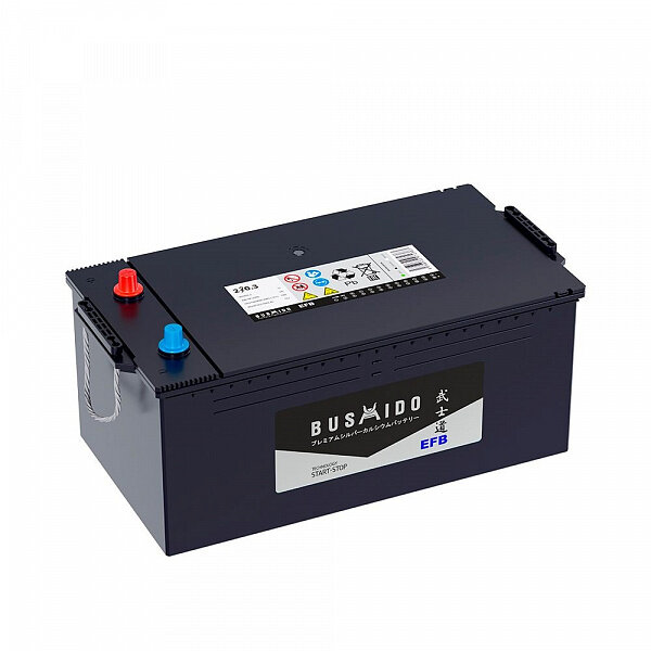 Аккумулятор автомобильный BUSHIDO EFB 240 Ah 1200 A D6 (516х275х241) ОП 516x275x241